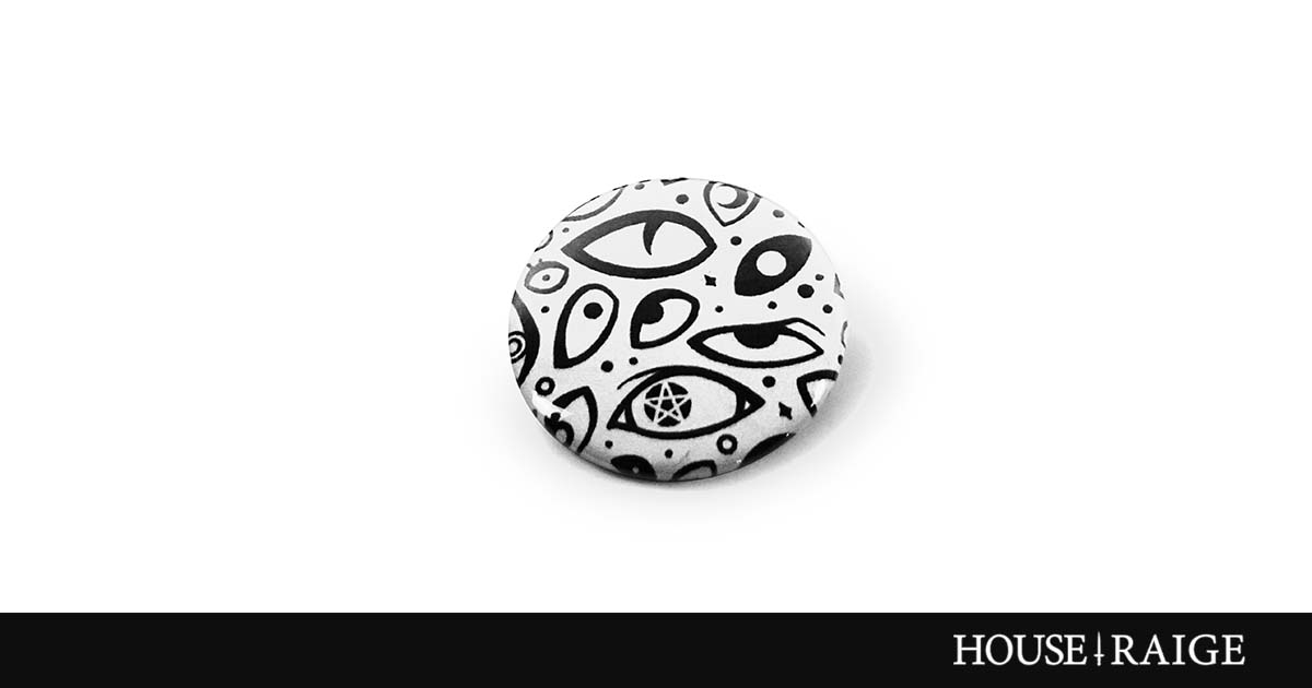 Eyes Pin Back Button ⋆ House of Raige