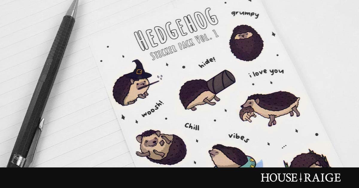 Hedgehog Sticker Pack ⋆ House of Raige